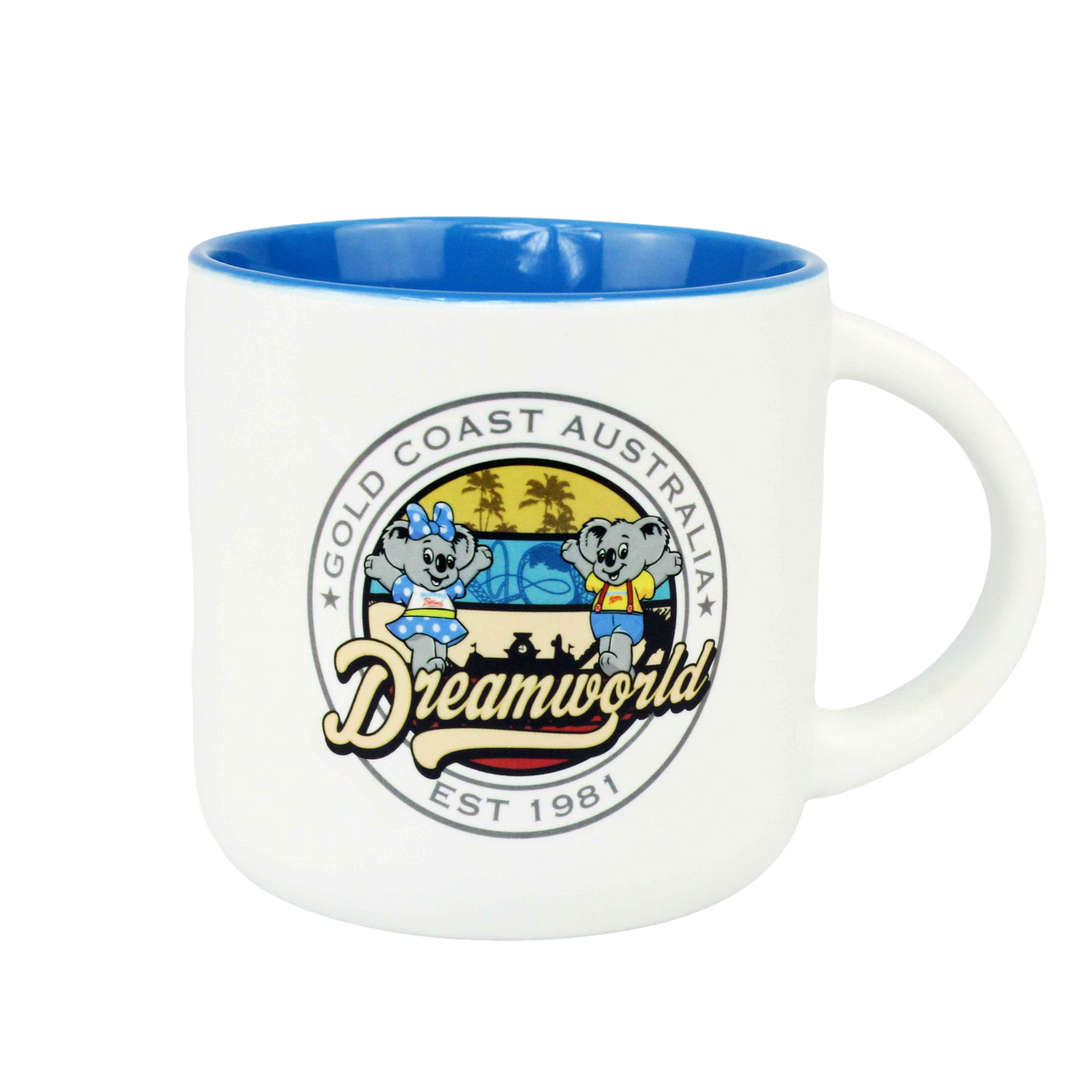 Dreamworld Mug Kenny and Belinda Aqua – Dreamworld Online Store